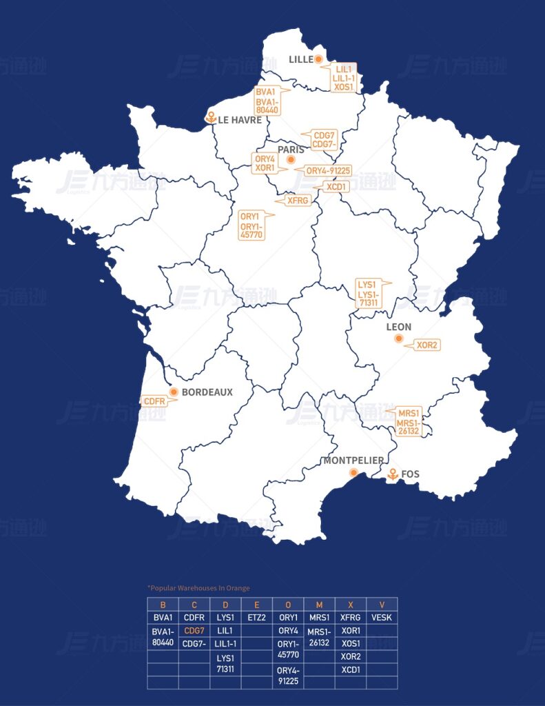 Amazon FBA Warehouse Map