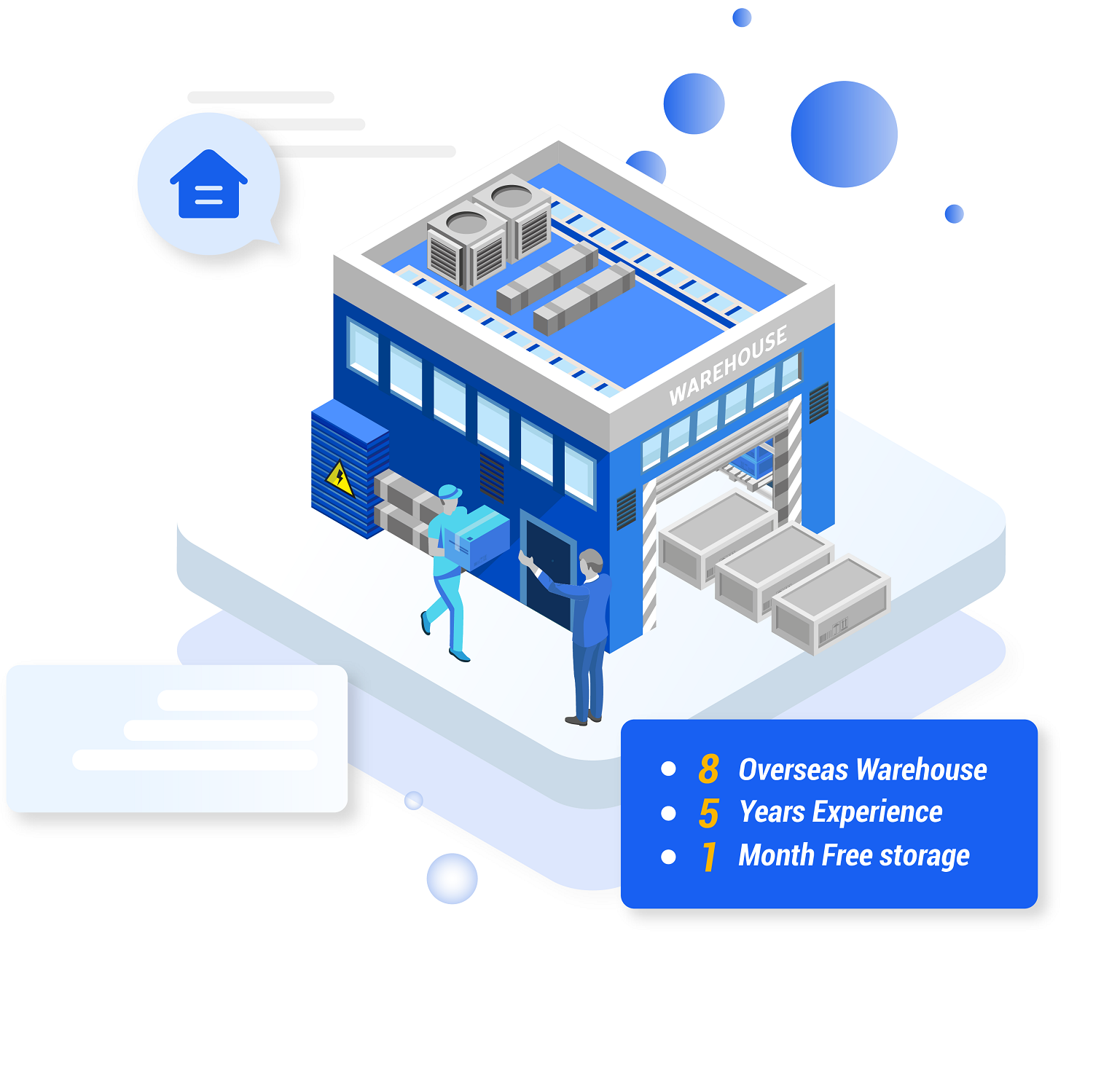 Return cargo, Labeling, Warehouse store service in China, USA, UK, France